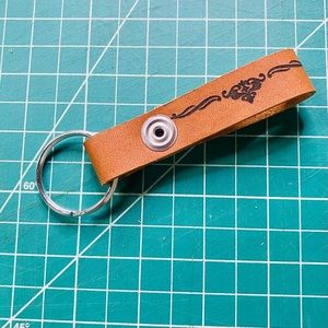 Hand Crafted | Accessories | 45 Leather Loop Keychain Victorian Line ...